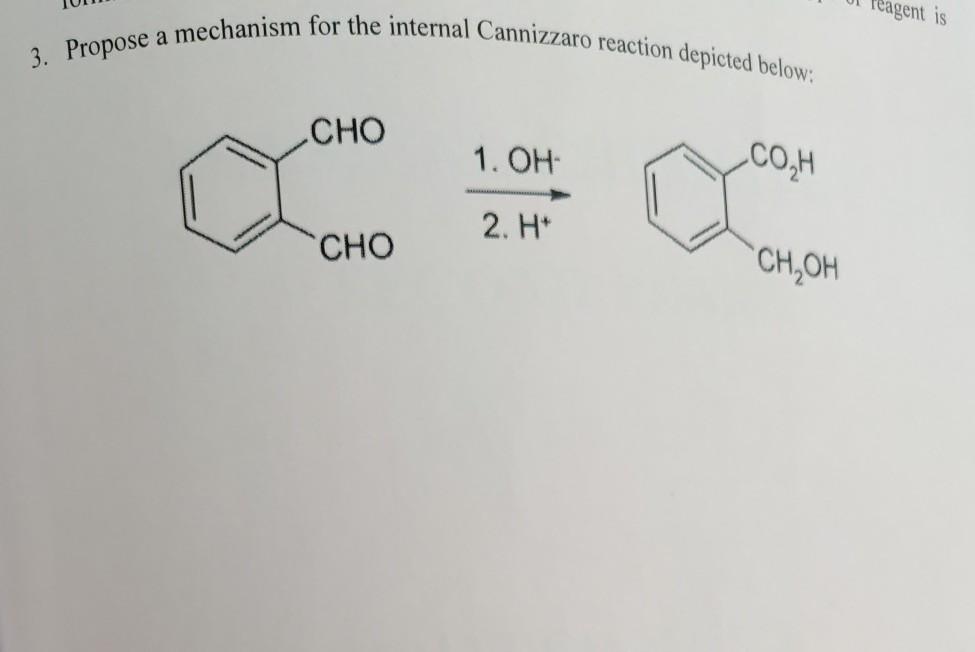 Solved 3. Propose a mechanism for the internal Cannizzaro | Chegg.com