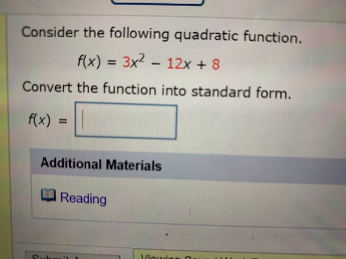 Solved Consider the following quadratic function. f(x) = 3x2 | Chegg.com
