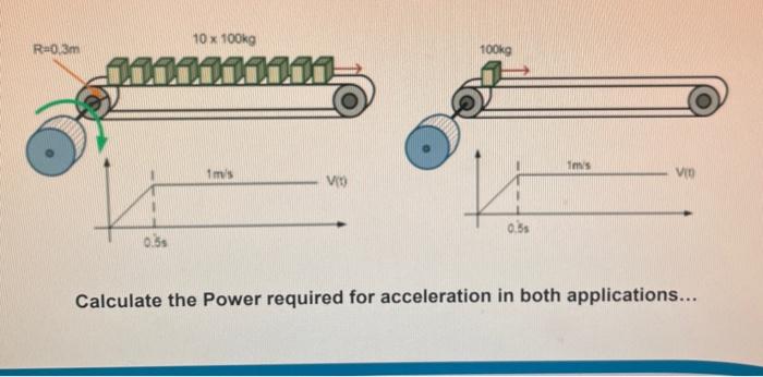 Solved Calculate the Power required for acceleration in both | Chegg.com