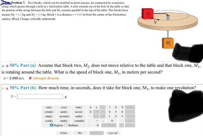 Solved Insur Problem 7 Two Blocks Which Can Be Modeled As