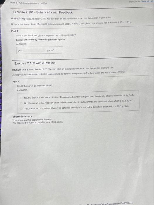 Solved Part B Complete previous parts) Instructon View all | Chegg.com