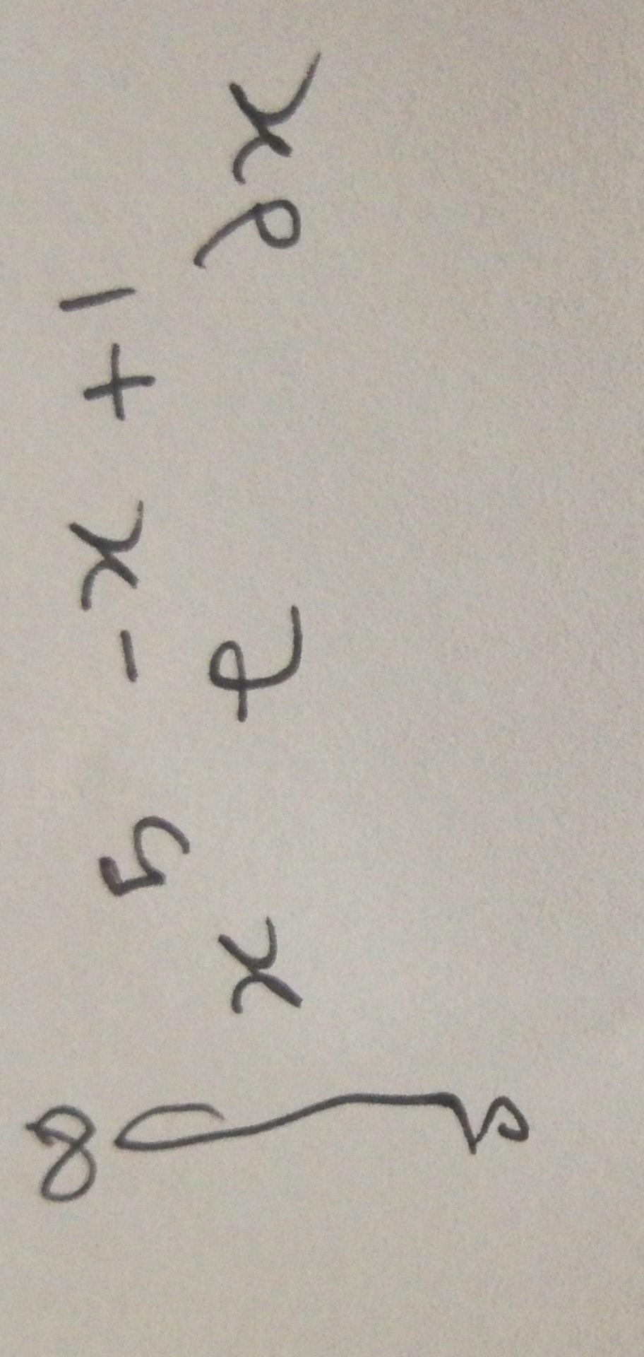 Solved ∫0∞x5e−x+1dx | Chegg.com