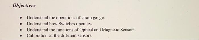Solved The Lab title is " Mechatronics Sensor Kit (NI ELVIS | Chegg.com
