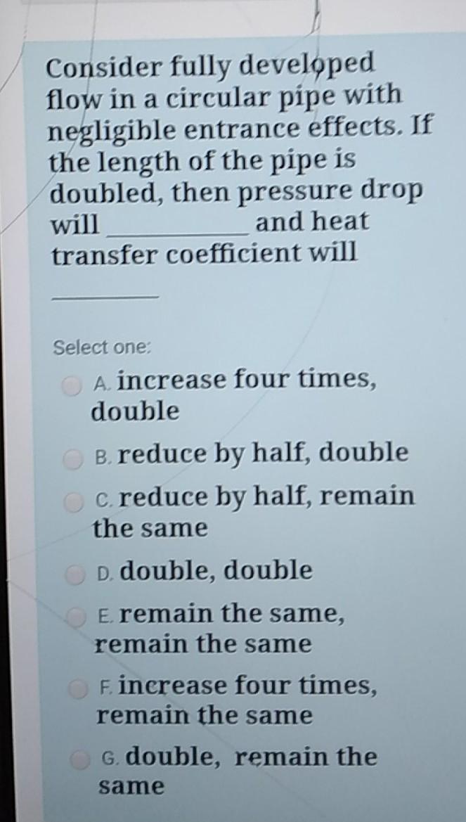 Solved Consider fully developed flow in a circular pipe with | Chegg.com