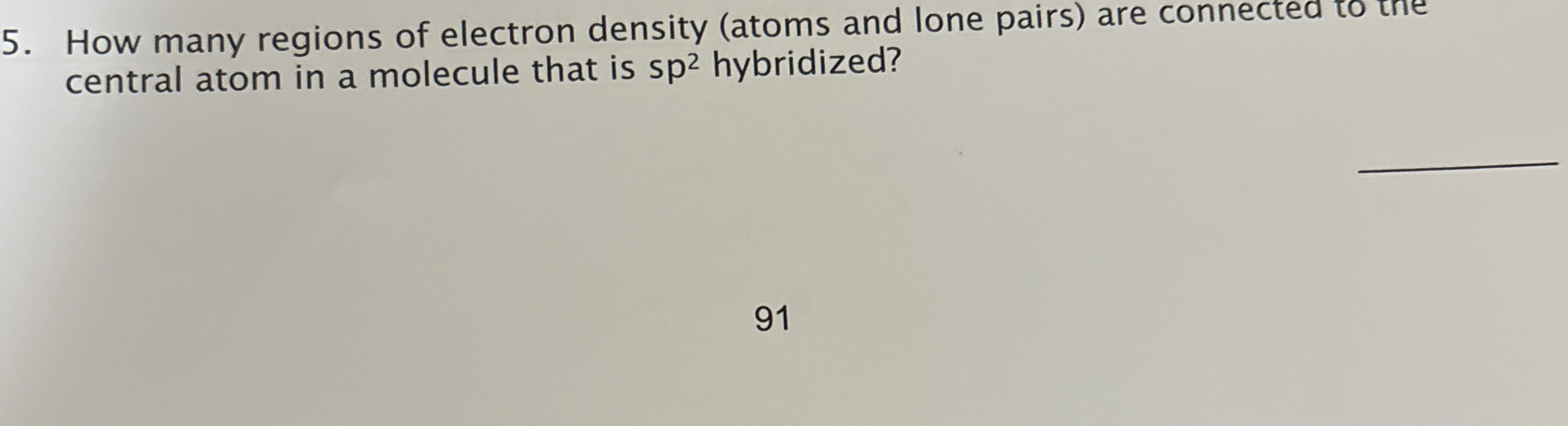 Solved How many regions of electron density (atoms and lone | Chegg.com