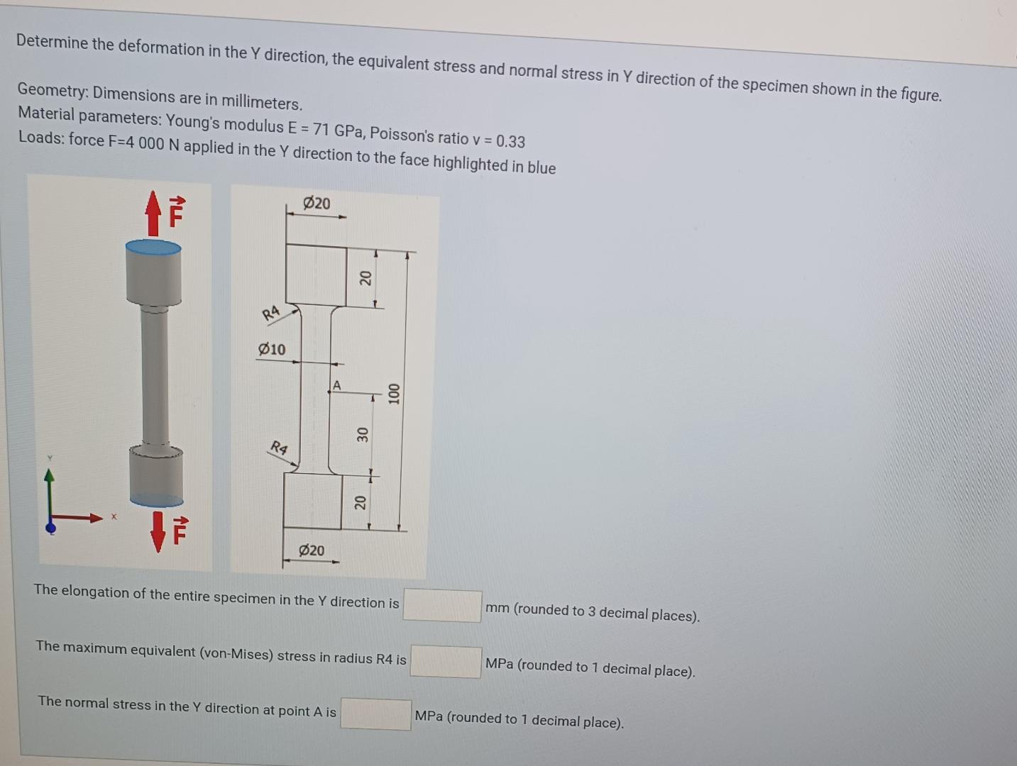 Solved Solve in ANSYS WORKBENCH FEM. Determine the | Chegg.com