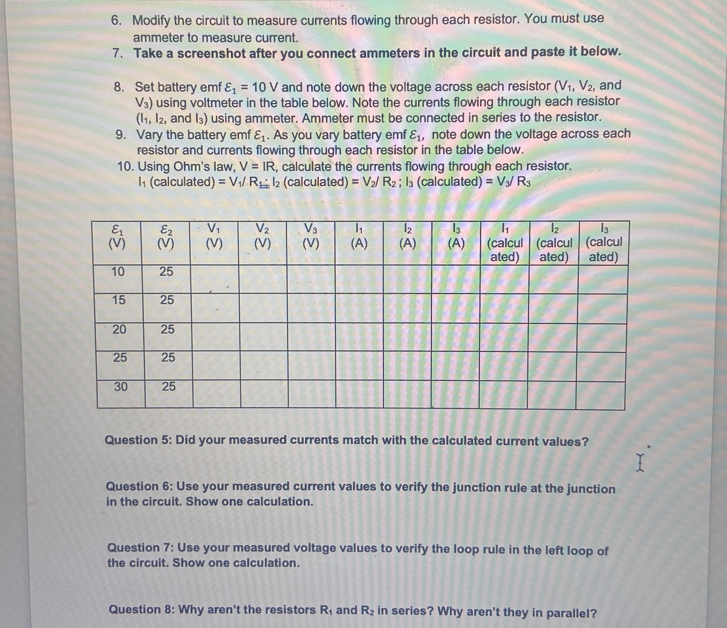 Solved Modify the circuit to measure currents flowing | Chegg.com