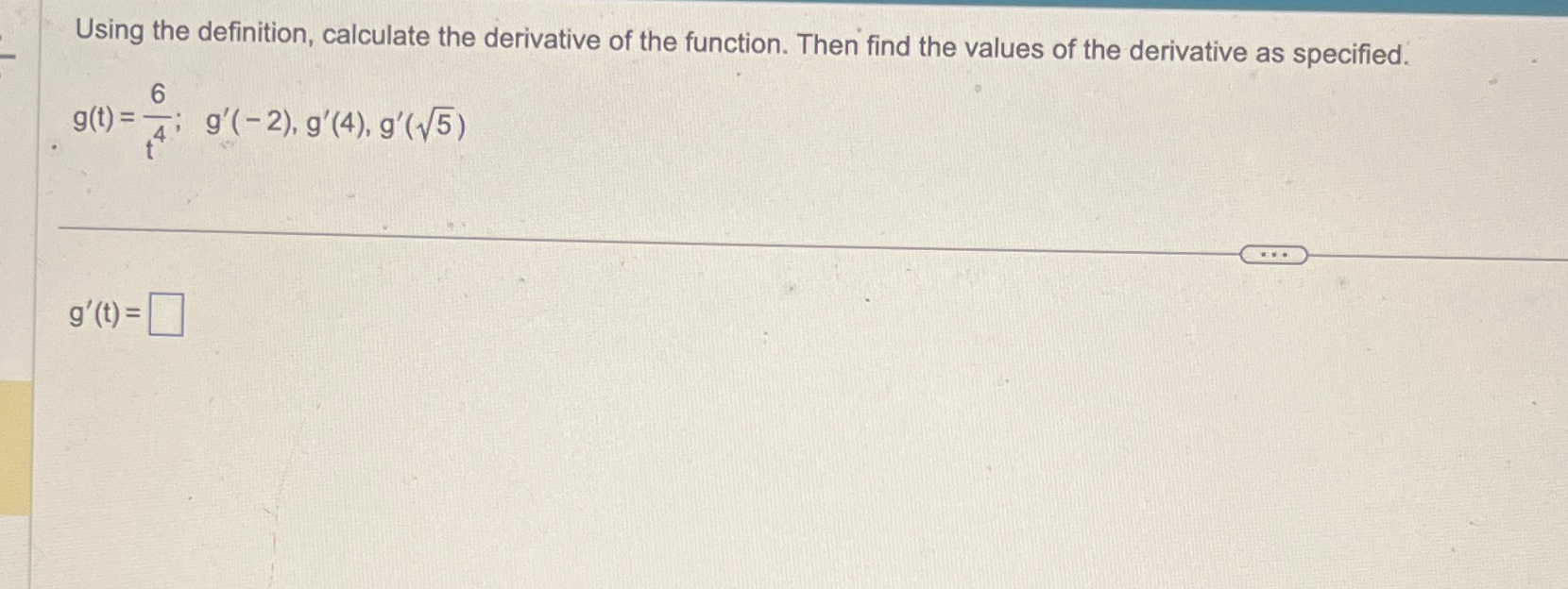 Solved Using the definition, calculate the derivative of the | Chegg.com