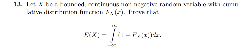 Solved Let x ﻿be a bounded, continuous non-negative random | Chegg.com