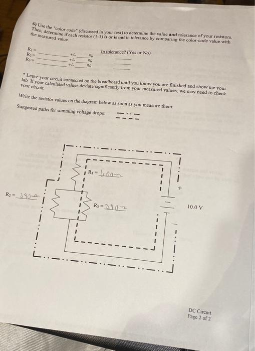 Resistor Color Code "Band ** Band Multiplier | Chegg.com