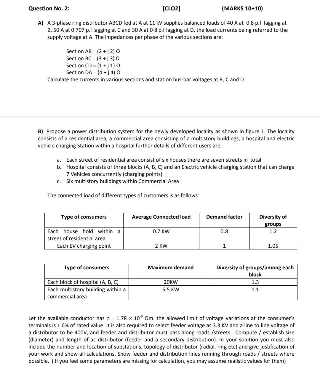 Solved Question No. 2: [CLO2] (MARKS 10+10) A) A 3-phase | Chegg.com