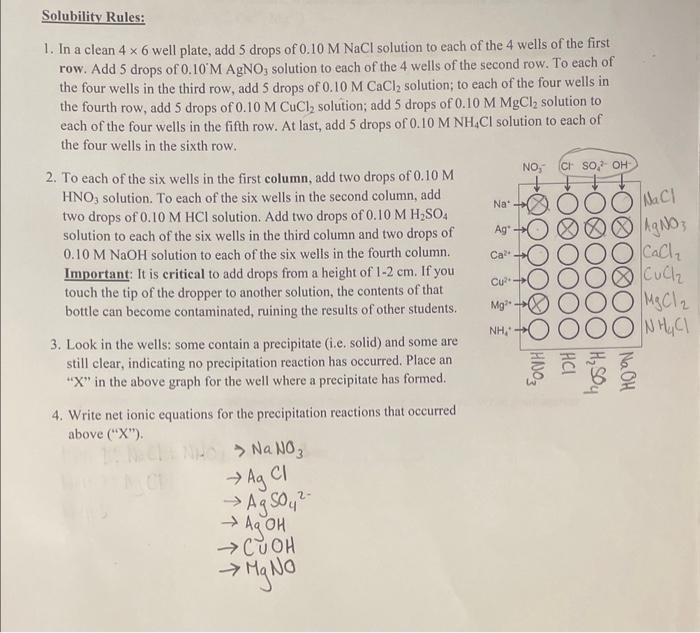 Solved Write the net ionic equations for the precipitation | Chegg.com