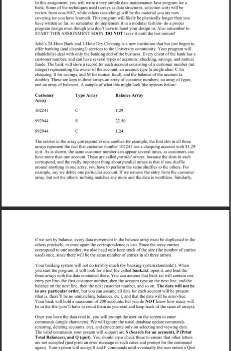 Solved In this assignment, you will write a very simple data | Chegg.com