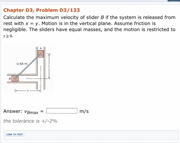 Solved Chapter 03, Problem D3/133 Calculate the maximum | Chegg.com