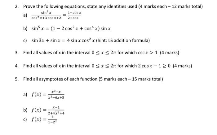 Solved Assignment 1 1. State the Domain and Range of each of | Chegg.com