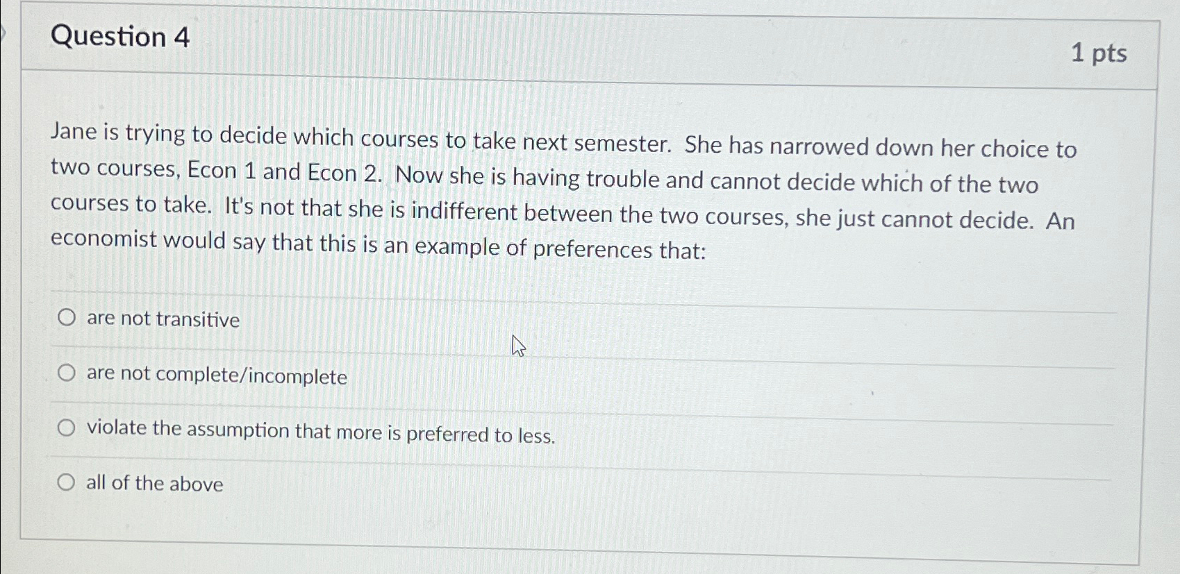 Solved Jane is trying to decide which courses to take next | Chegg.com