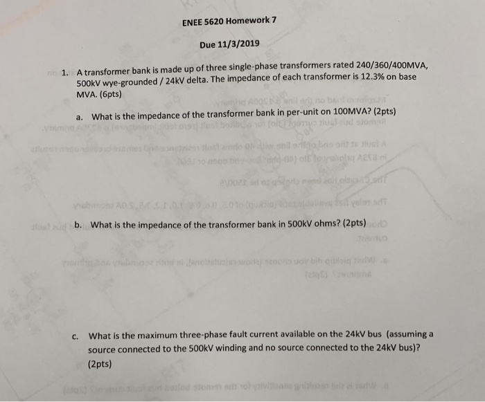 Solved ENEE 5620 Homework 7 Due 11/3/2019 1. A transformer | Chegg.com