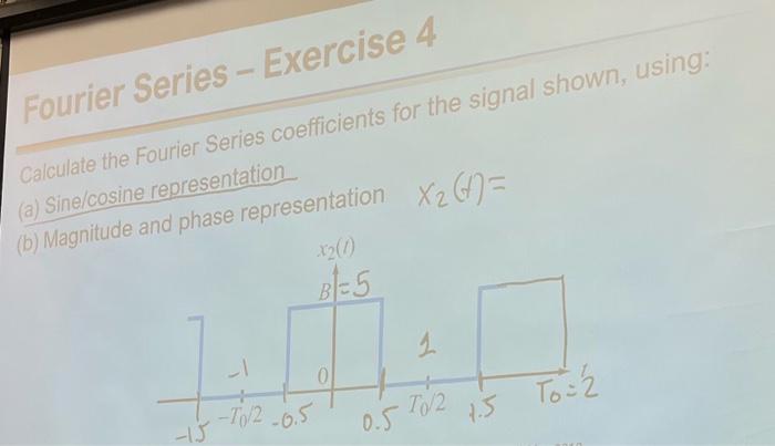 Solved Fourier Series - Exerclso Calculate the Fourier | Chegg.com