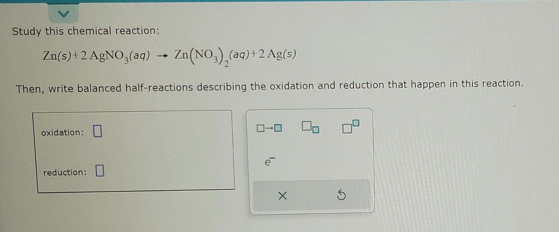 Solved Study this chemical reaction: | Chegg.com