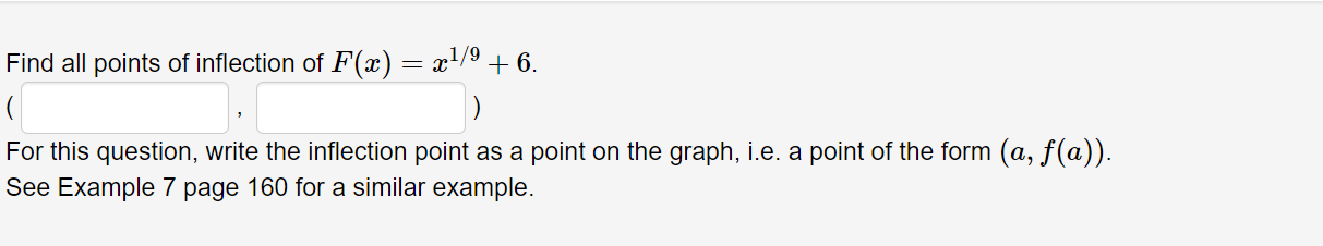 Solved Find all points of inflection of F(x)=x19+6.For this | Chegg.com
