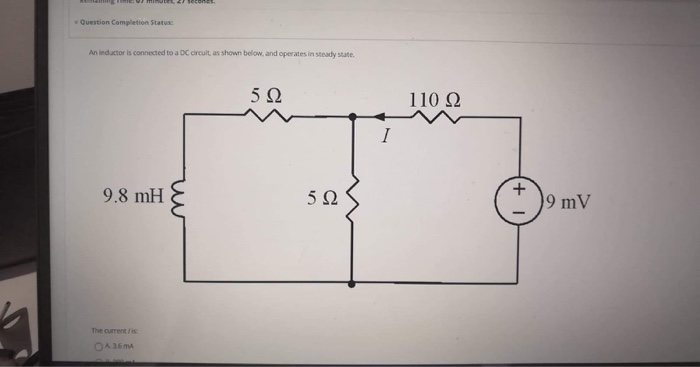 Solved Question Completion Status An inductor is connected | Chegg.com