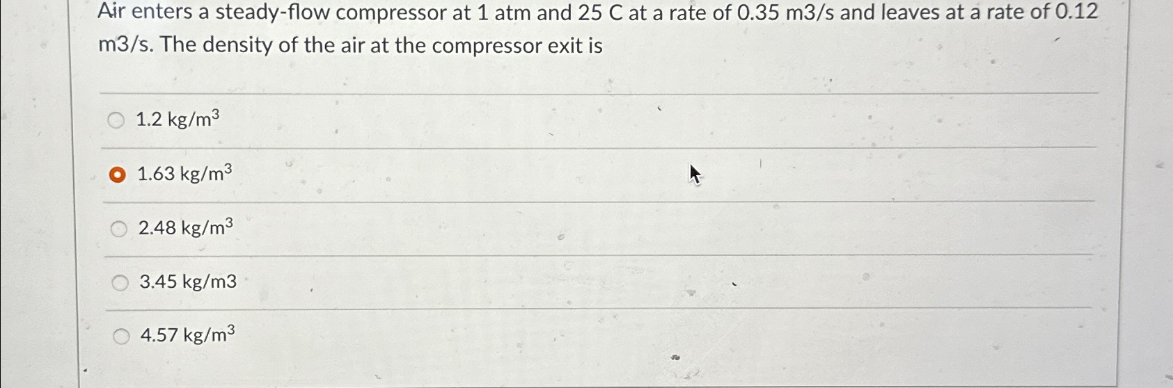 Solved Air enters a steady-flow compressor at 1atm and 25C | Chegg.com