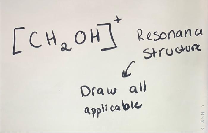 Solved [CH2OH]+Resonance structure Draw all applicable | Chegg.com