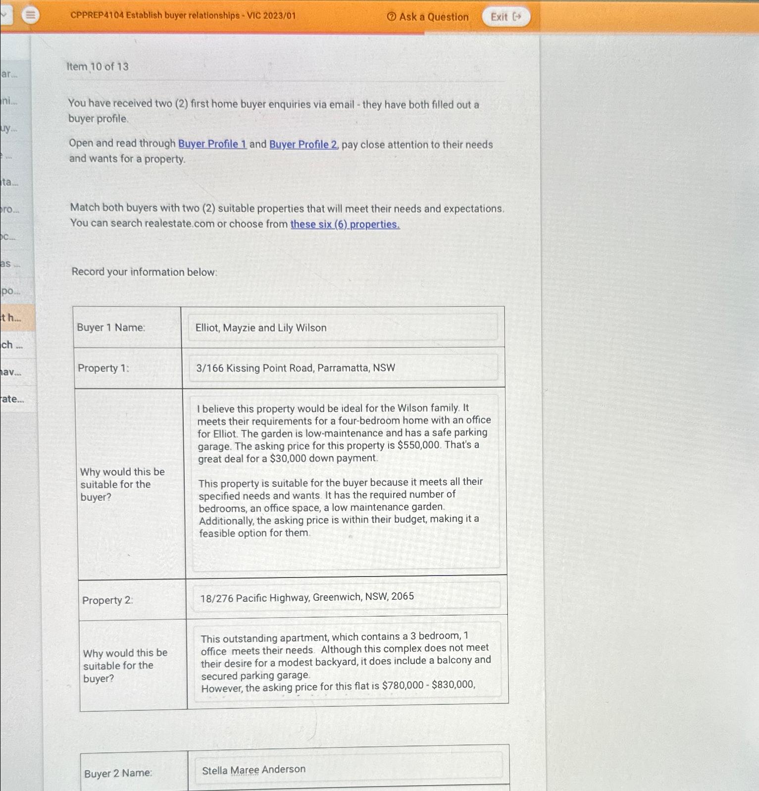 Solved CPPREP4104 ﻿Establish buyer relationships - ﻿VIC | Chegg.com