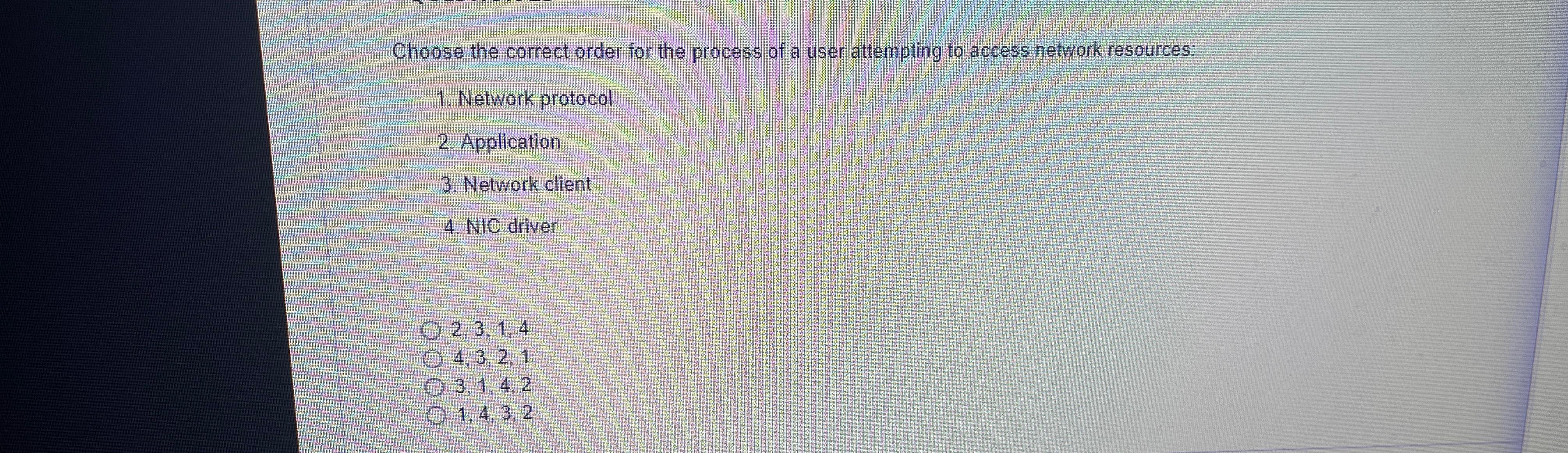 Solved Choose the correct order for the process of a user | Chegg.com