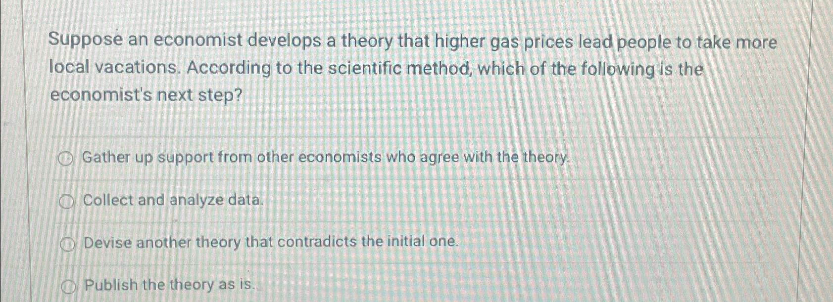 Solved Suppose an economist develops a theory that higher | Chegg.com