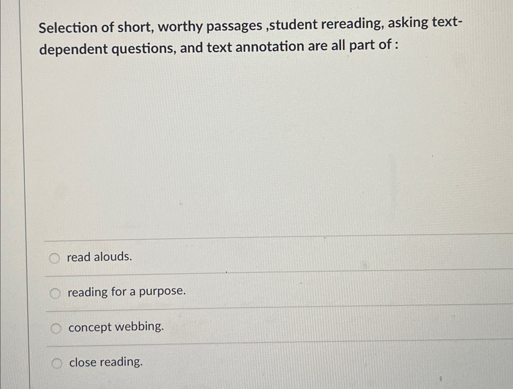 Solved Selection of short, worthy passages, student | Chegg.com
