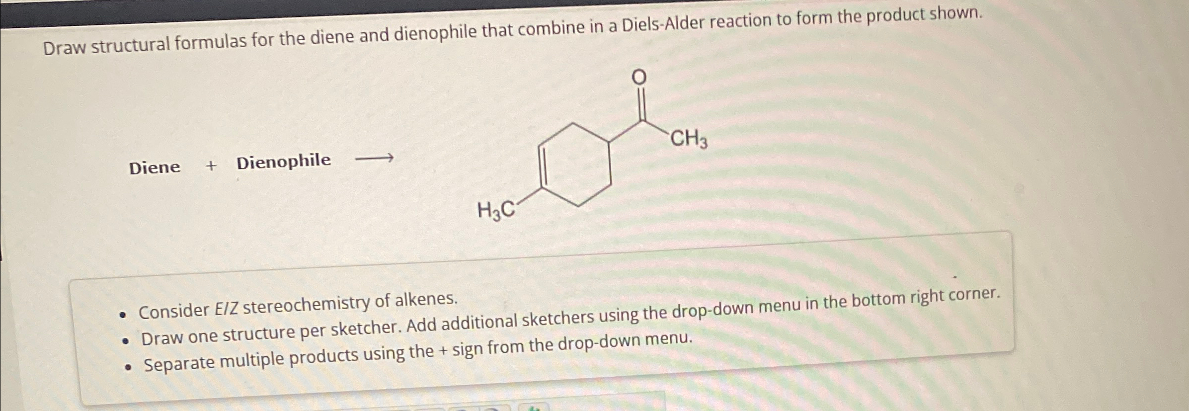 Solved Draw structural formulas for the diene and dienophile | Chegg.com