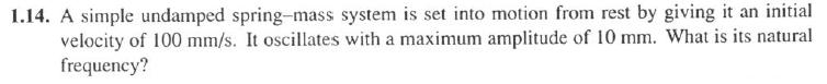 Solved A simple undamped spring-mass system is set into | Chegg.com