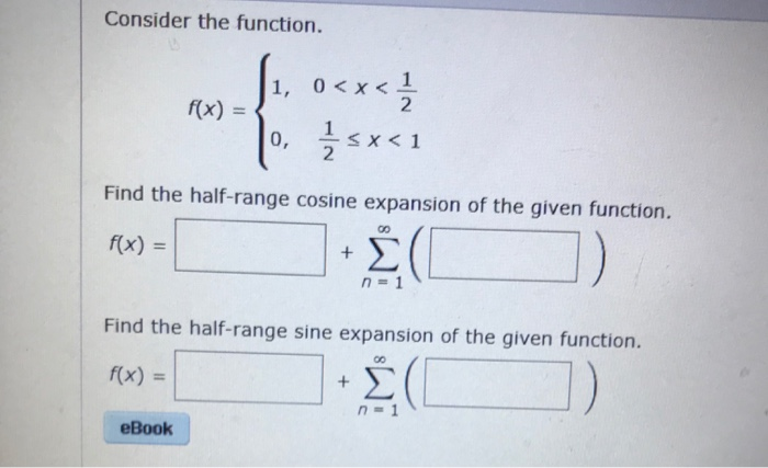 Solved Consider the function. f(x) = J1, 0 | Chegg.com