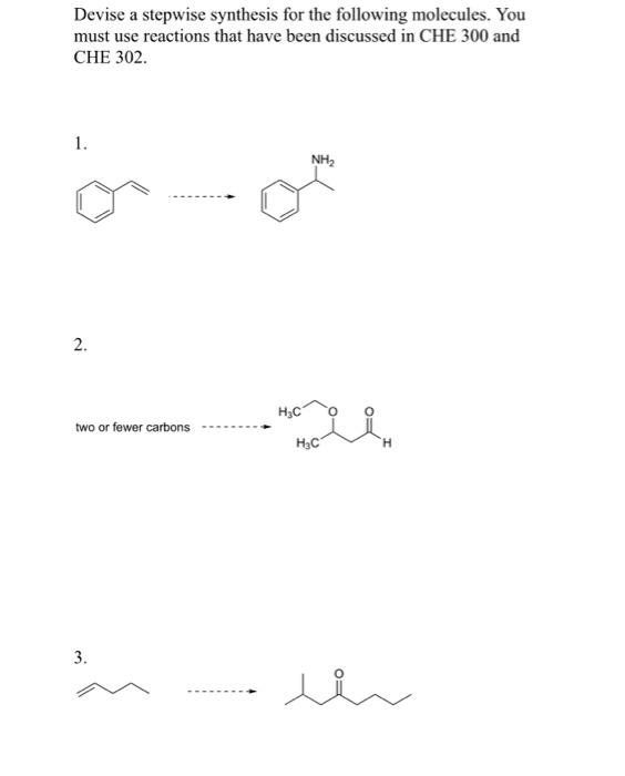 Solved Devise a stepwise synthesis for the following | Chegg.com