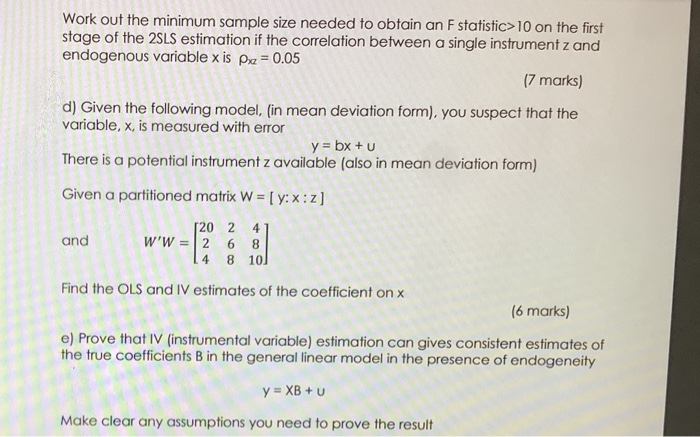 a) Given the simple 2 variable simultaneous equation | Chegg.com