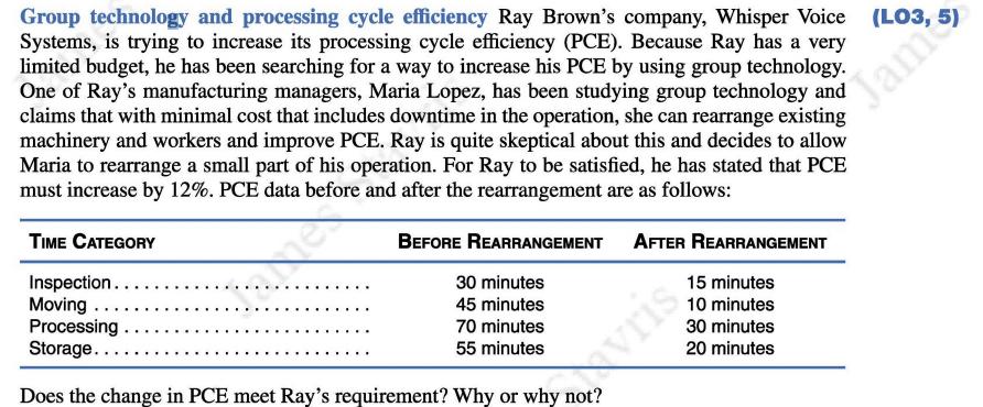Solved Group technology and processing cycle efficiency Ray | Chegg.com