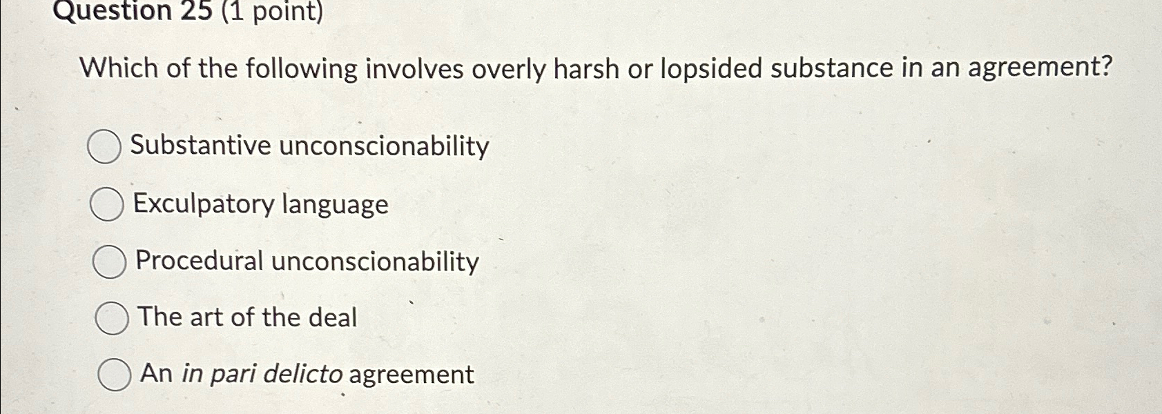 Solved Question 25 (1 ﻿point)Which of the following involves | Chegg.com