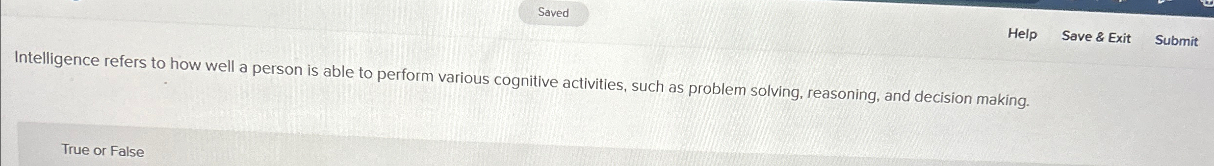 Solved Intelligence refers to how well a person is able to | Chegg.com