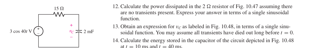 Solved Obtain an expression for vC ﻿as labeled in Fig. | Chegg.com