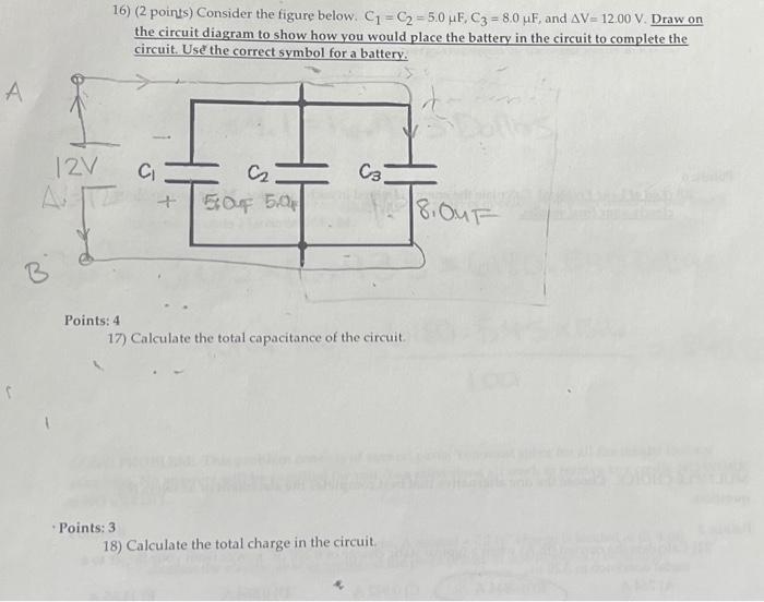 Solved 16) (2 points) Consider the figure below. | Chegg.com