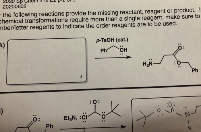 Solved Provide the missing reactant, reagent or product. if | Chegg.com