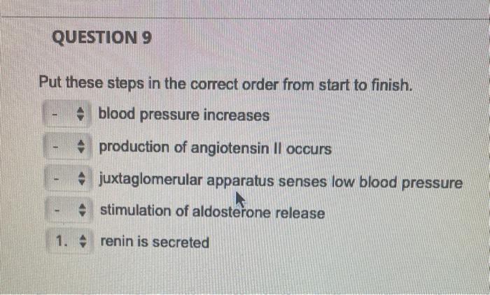 Solved Put these steps in the correct order from start to | Chegg.com