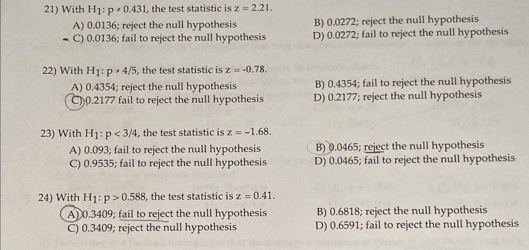 Solved Find P-value having a 0.05 ﻿significance level on | Chegg.com