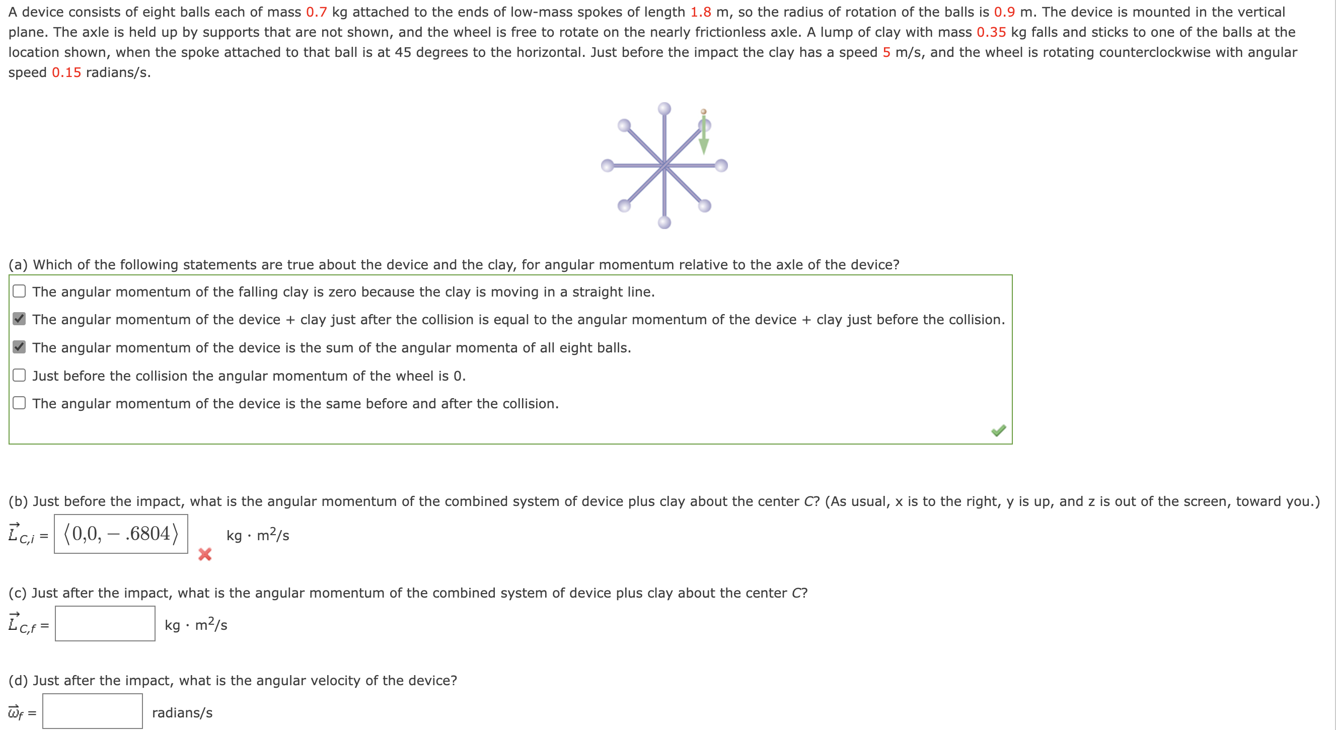 Solved speed 0.15 ﻿radians/s.(a) ﻿Which of the following | Chegg.com