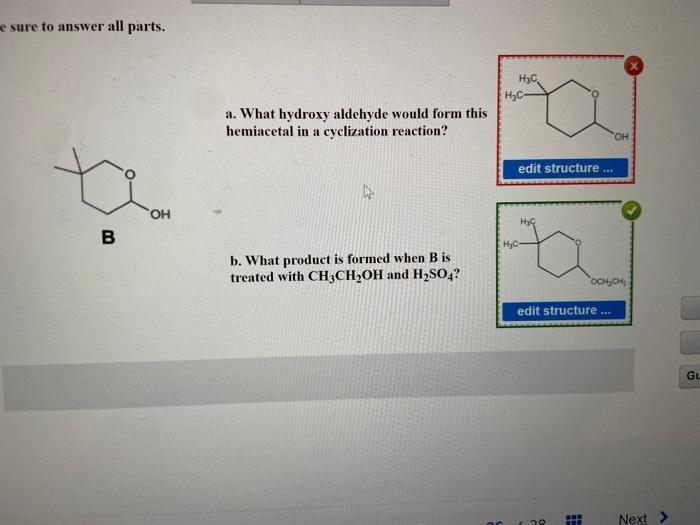 Solved Be sure to answer all parts. a. What hydroxy aldehyde | Chegg.com