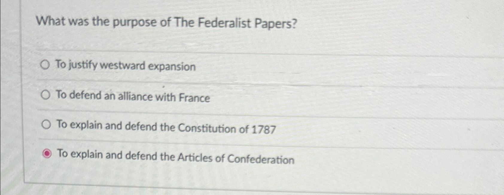Solved What was the purpose of The Federalist Papers?To | Chegg.com