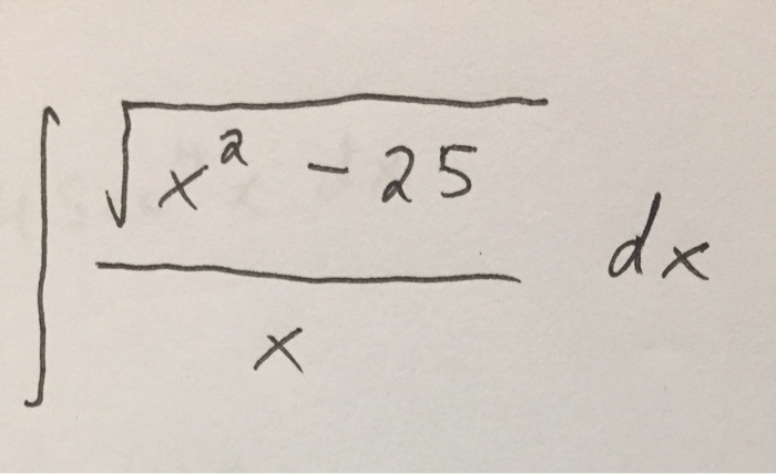 Solved x^ -25 dx Х X Х | Chegg.com