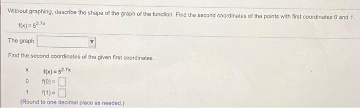 Solved Without graphing, describe the shape of the graph of | Chegg.com