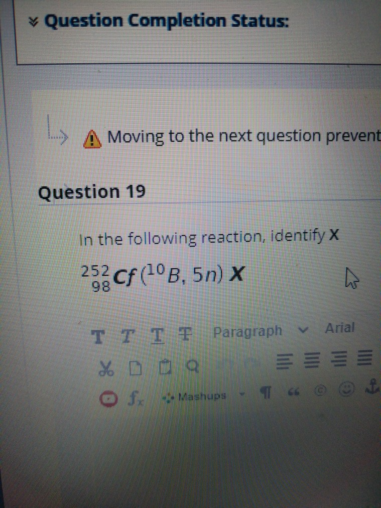 Solved Question Completion Status: Moving to the next | Chegg.com